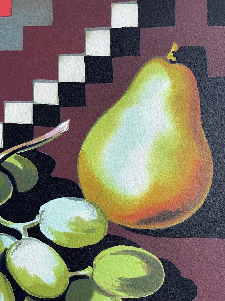 Lowell Nesbitt - STILL LIFE WITH GRAPES AND PEAR Signed Lithograph ...