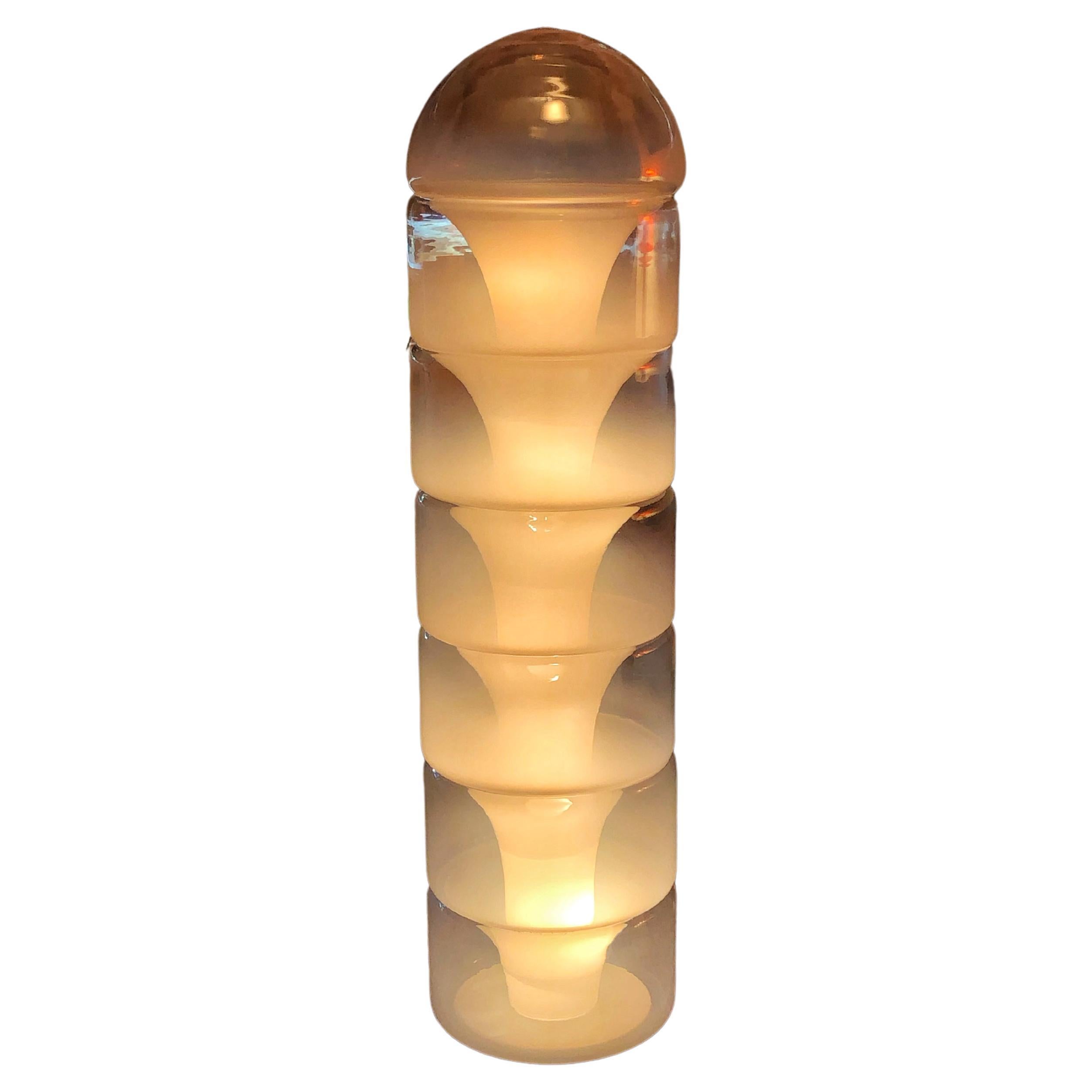 Floor Lamp LT379 Murano Glass Metal by Carlo Nason for Mazzega, Italy ...