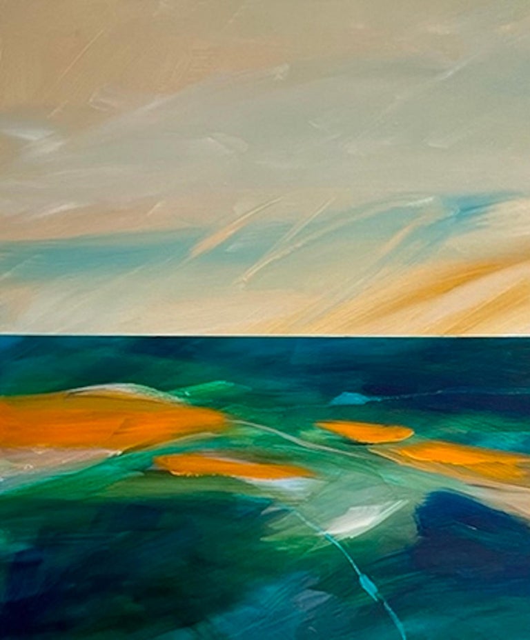 Luana Asiata - The Causeway, Original Abstract Seascape Painting ...