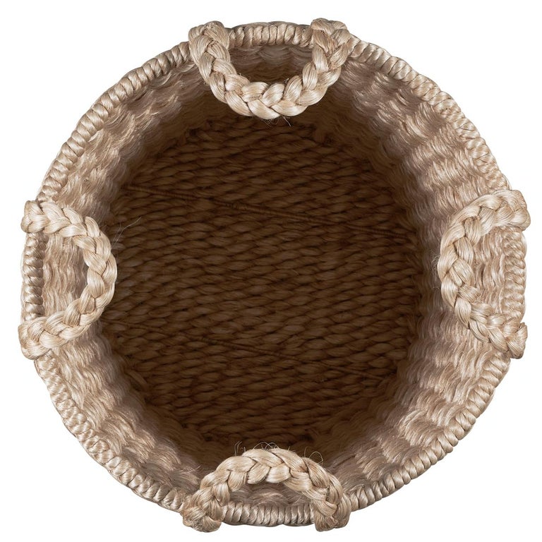 Lubic Abaca Basket, Light Natural 16" For Sale at 1stDibs