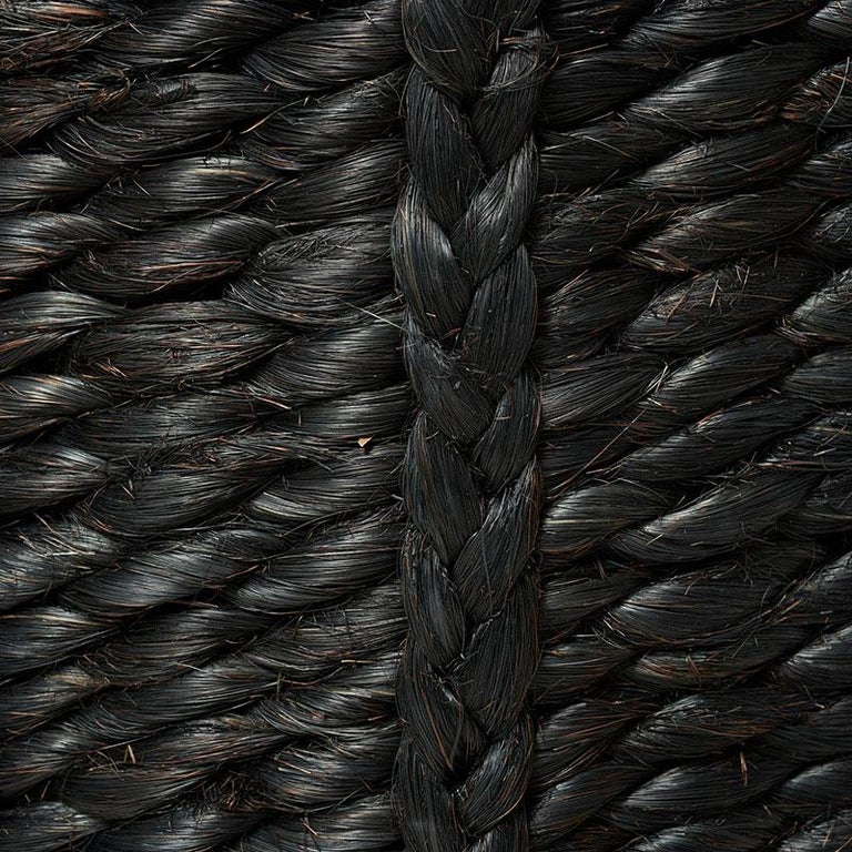 Lubid Abaca Basket, Black 20" For Sale at 1stDibs