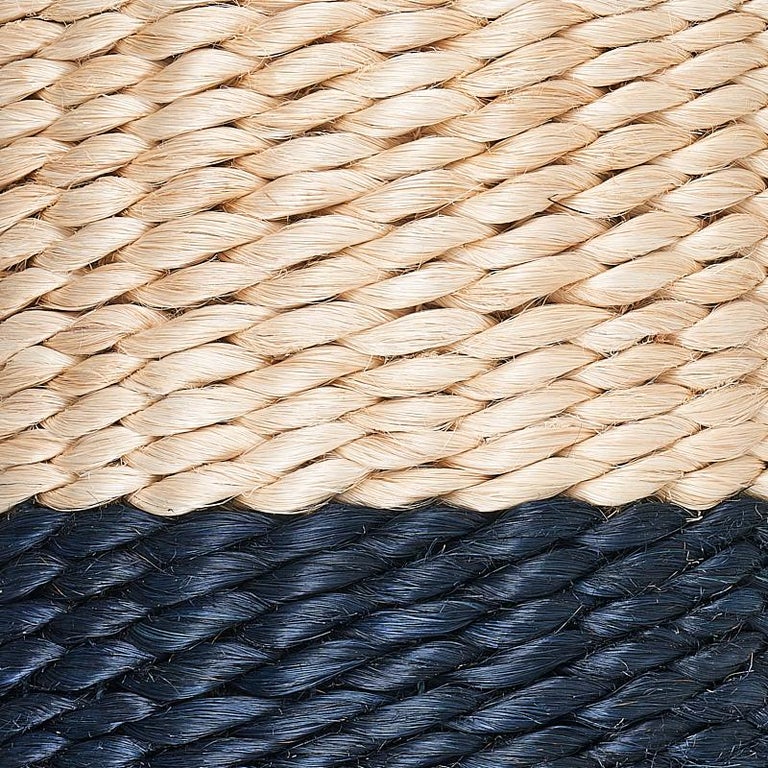 Lubid Abaca Basket, Blue Dipped 24" For Sale at 1stDibs