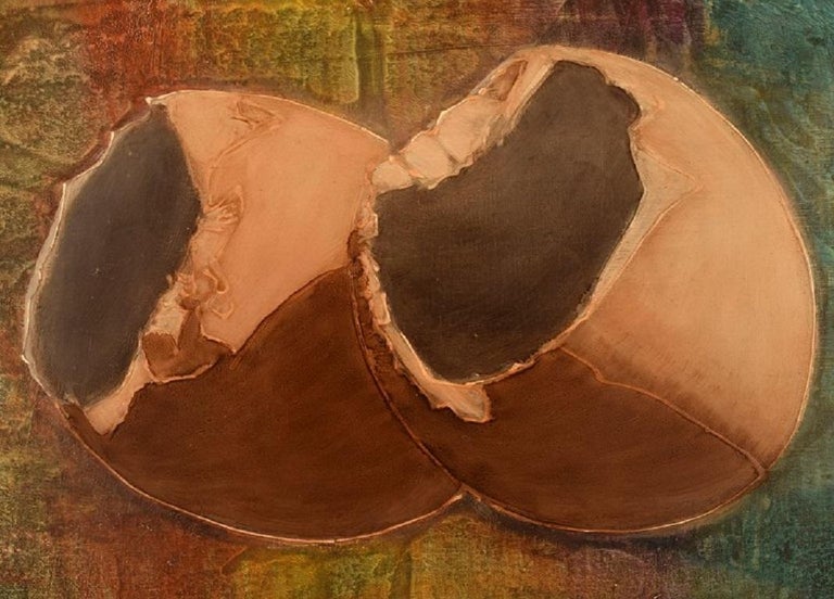 Luc Grun, France, Oil on Canvas, Abstract Composition, 1970s For Sale ...