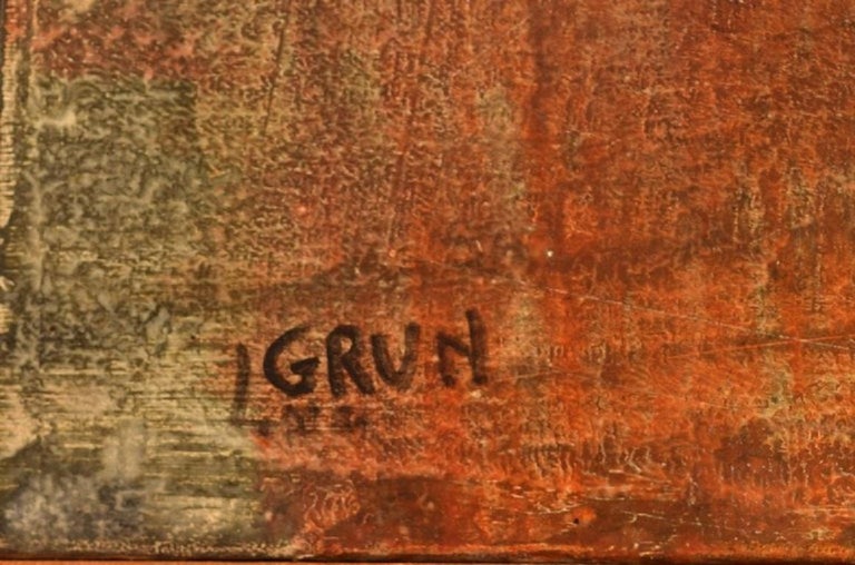 Luc Grun, France, Oil on Canvas, Abstract Composition, 1970s For Sale ...