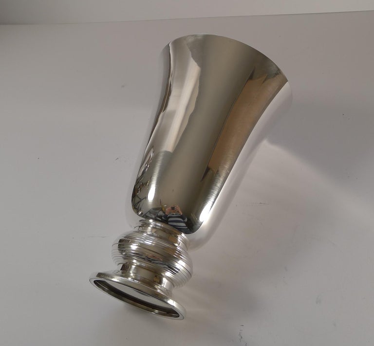 Luc Lanel for Christofle / Gallia, Large Ondulations Vase, c.1935 at ...