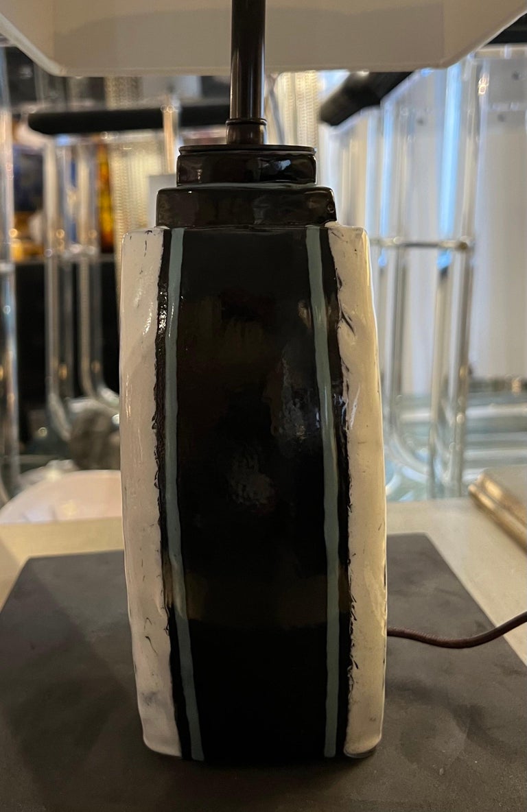 Luc Lanel French Art Deco 1920 Ceramic Lamp For Sale at 1stDibs