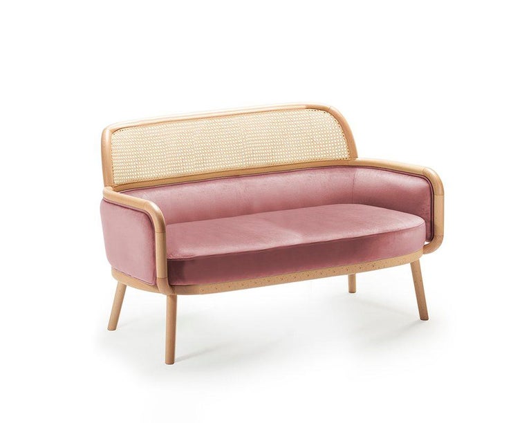 Luc Sofa Klein mit Eschenholzschale-056-1 und Pariser Maus im Angebot ...