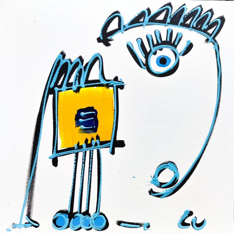 Luc Villard - Achille, Painting, Acrylic on Canvas For Sale at 1stDibs