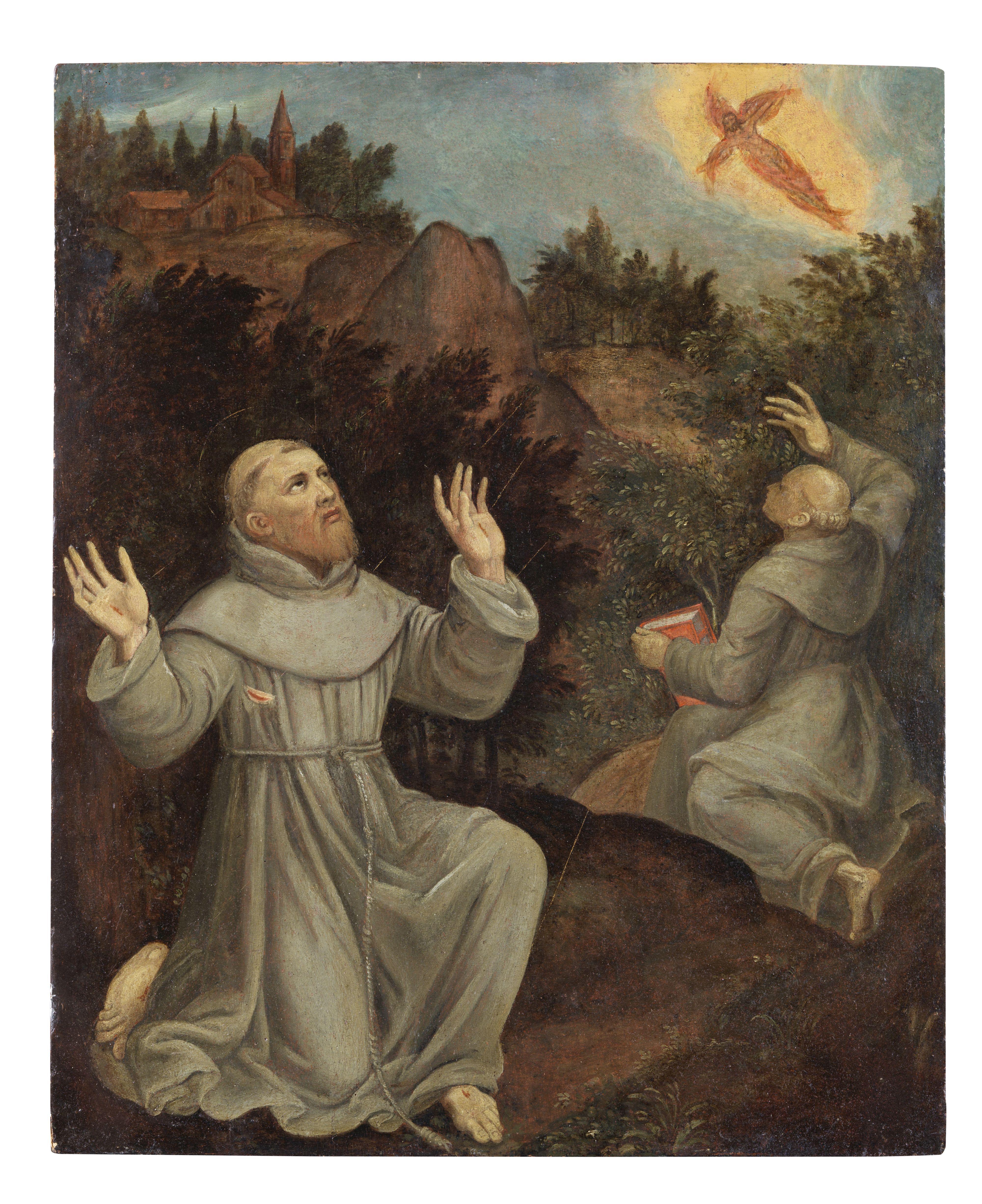 18th Century Oil On Canvas Painting Martyrdom of Saint Fidelis of ...