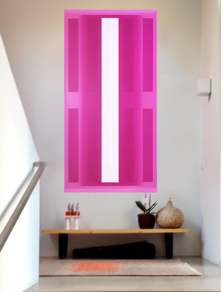 Lucas Blok - Minimalist Abstract Magenta Color-field Painting on Canvas ...