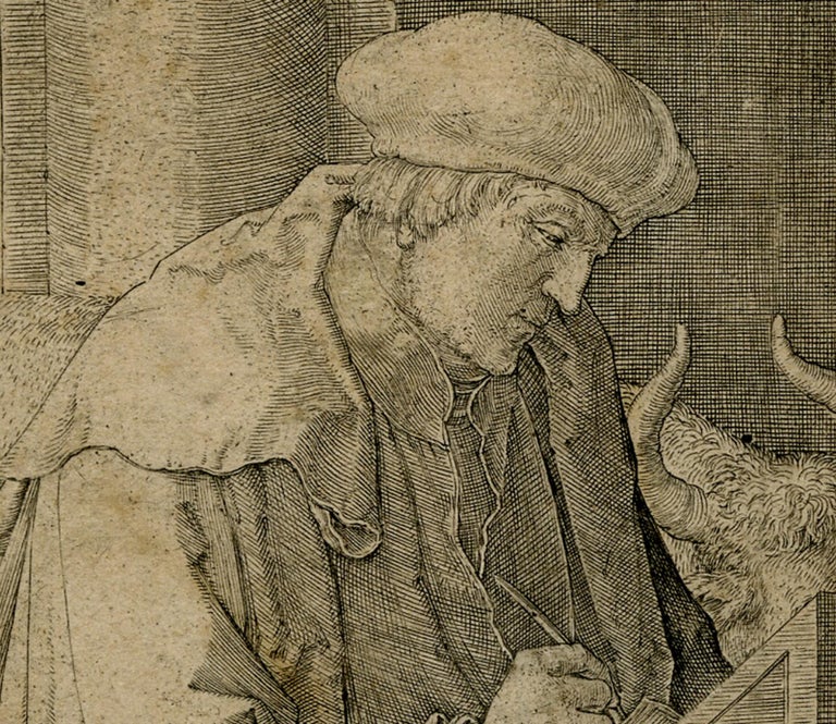 Lucas van Leyden - St. Luke writing at a desk by Lucas van Leyden ...