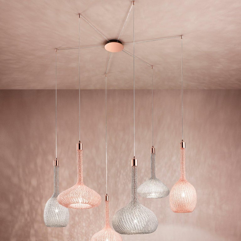 Luce Pink Pendant Lamp #3 For Sale at 1stDibs