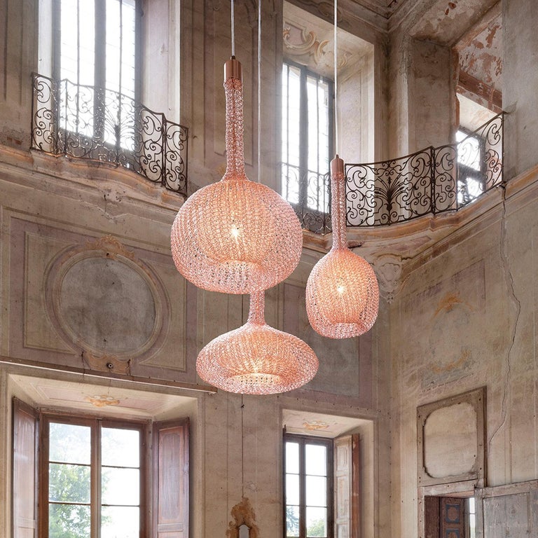 Luce Pink Pendant Lamp #3 For Sale at 1stDibs