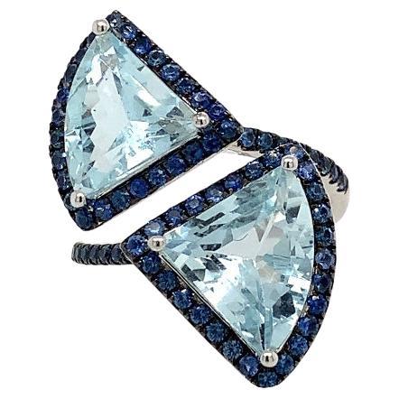 Ruchi New York Blue Sapphire and Diamond Ring at 1stDibs