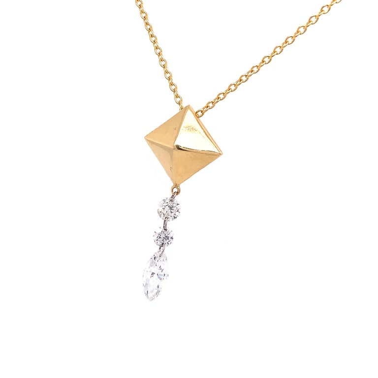 Lucea New York Gold and Diamond Necklace For Sale at 1stDibs