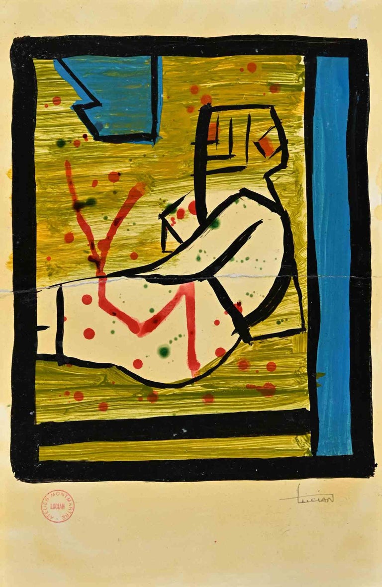 Lucian - Abstract Composition - Original Painting by Lucian - 20th ...