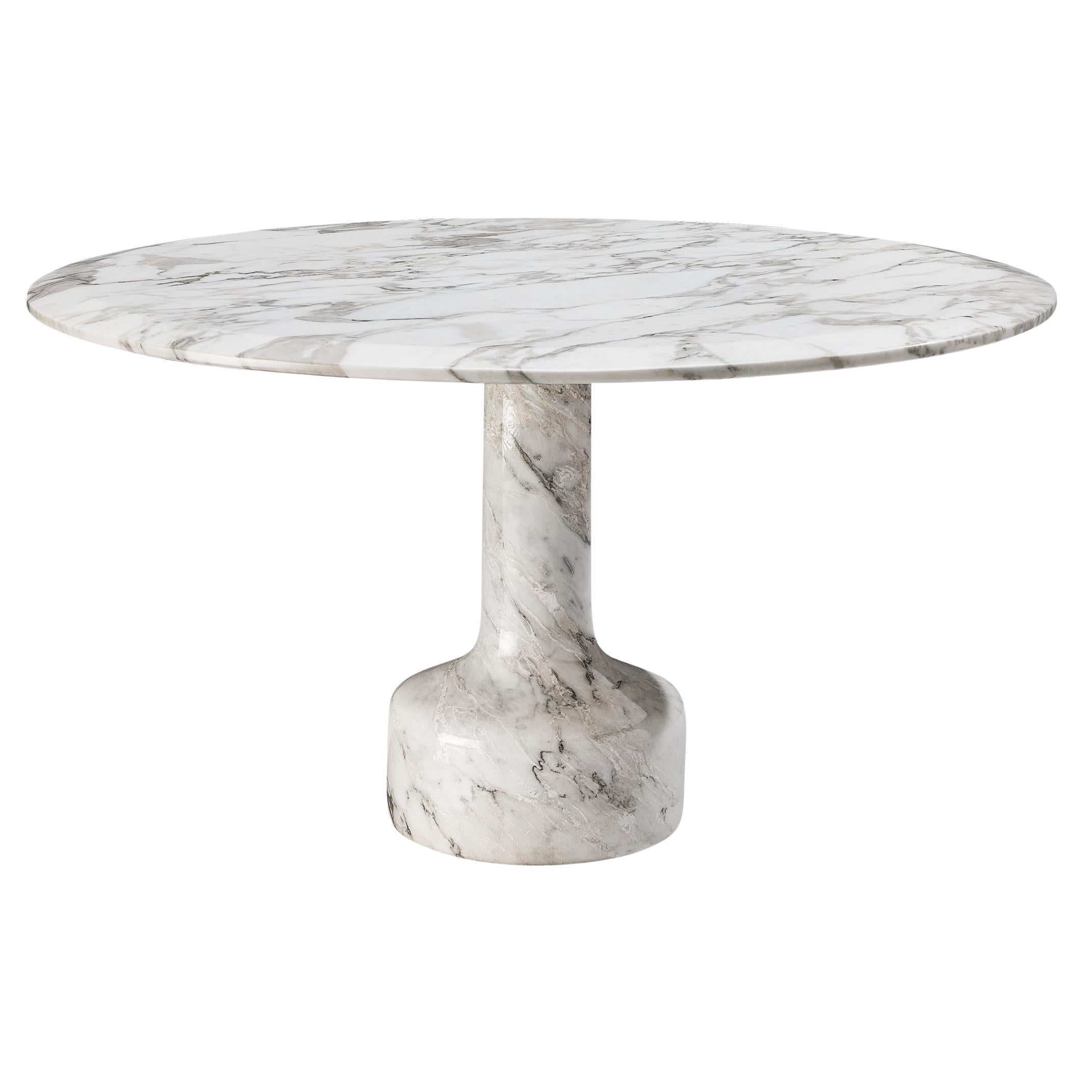 Ci Dining Table in Gold Calacatta Marble For Sale at 1stDibs