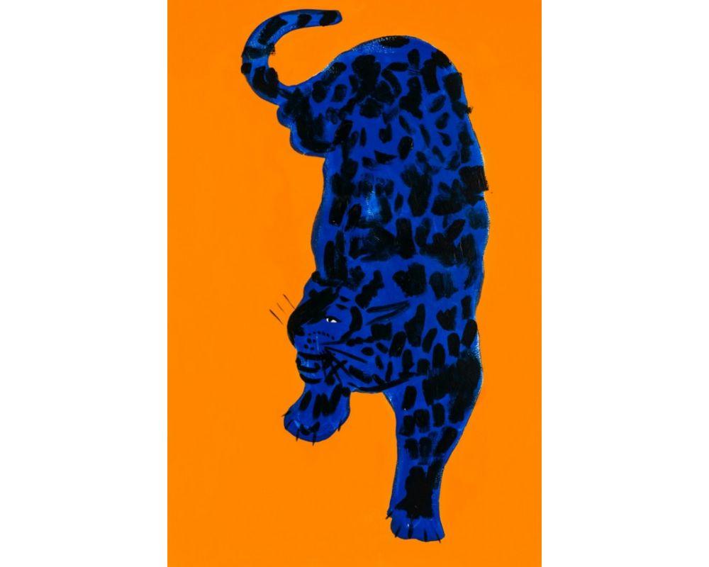 Lucie Sheridan - Blue Tiger Acrylic on Canvas Painting by Lucie ...