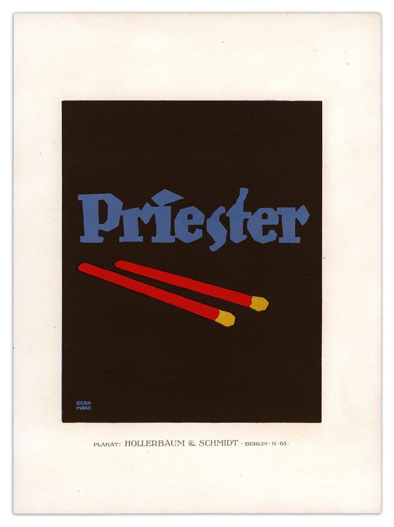 Lucien Bernhard - Prietster Matchstick, Graphic Object poster ...