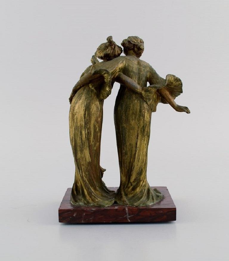 Lucien Charles Edouard Alliot Art Nouveau Bronze Sculpture at 1stDibs