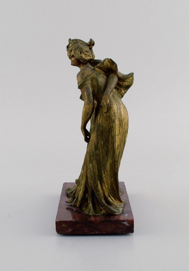 Lucien Charles Edouard Alliot Art Nouveau Bronze Sculpture at 1stDibs