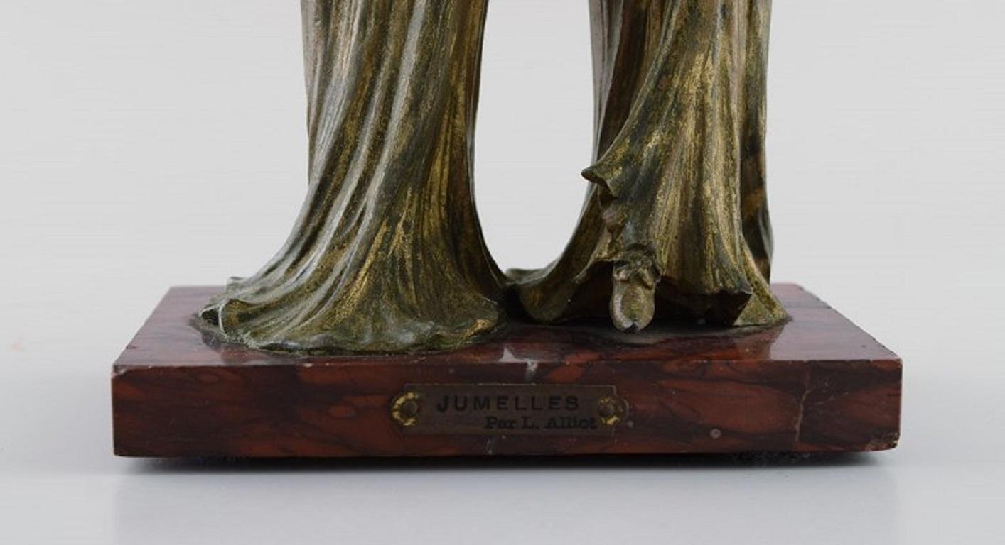 Lucien Charles Edouard Alliot Art Nouveau Bronze Sculpture at 1stDibs