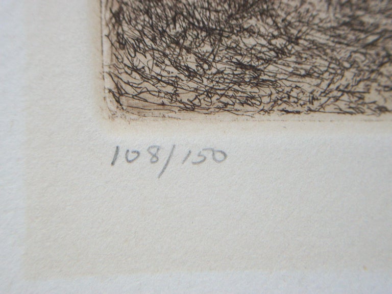 LUCIEN GOBEIL - 'Sans Titre' - Fine Sepia Tone Etching - Canada - 20th ...
