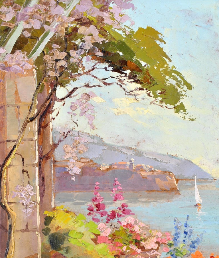 Lucien Potronat - Cote d'Azur - French Riviera from Balcony Coastal ...