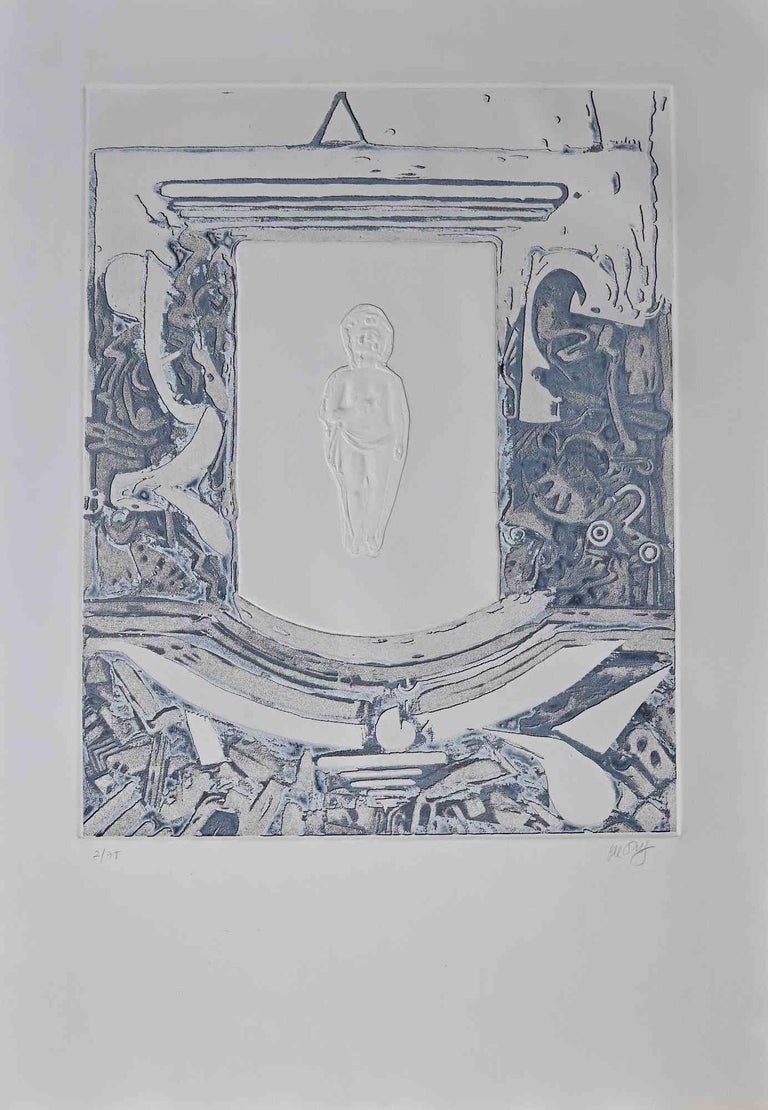 Lucio Del Pezzo - Decalogue N°1 - Etching by Lucio Del Pezzo - 1976 ...