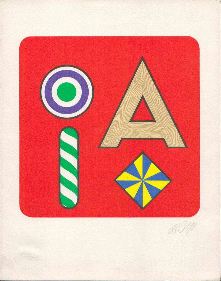 Lucio Del Pezzo - Letter A - Photolithograph by Lucio Del Pezzo - 1971 ...