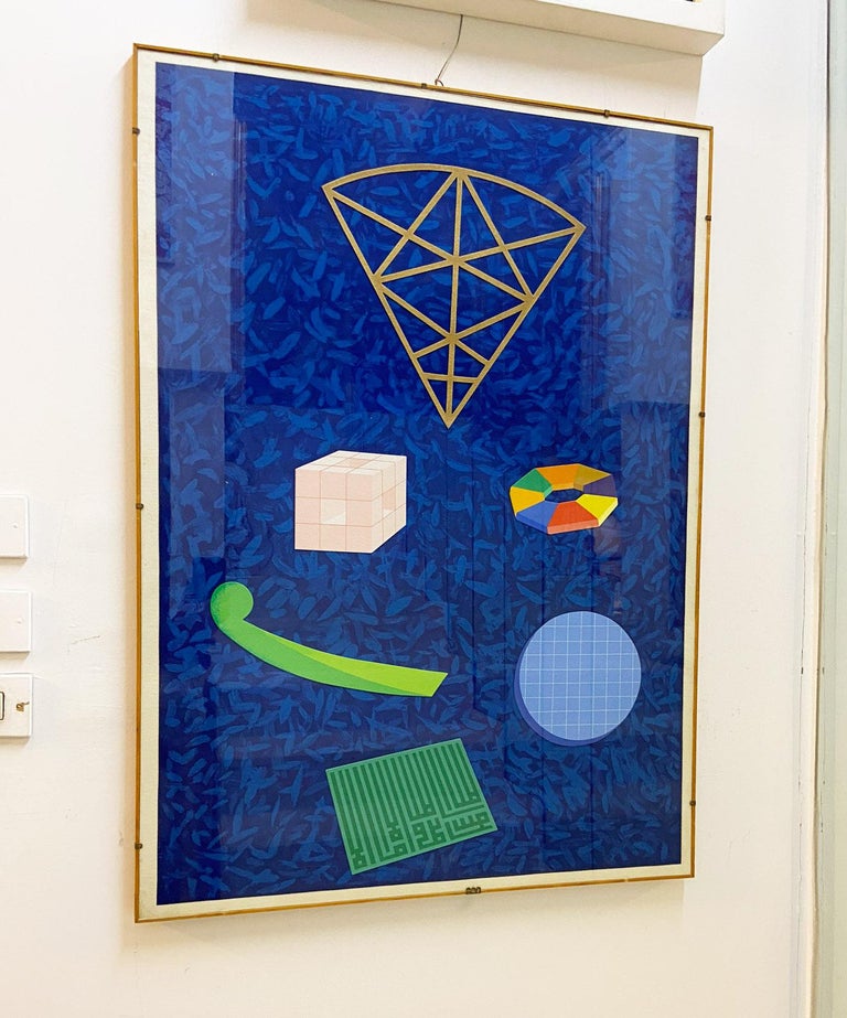Lucio Del Pezzo - Untitled - Screenprint and collage by Lucio del Pezzo ...