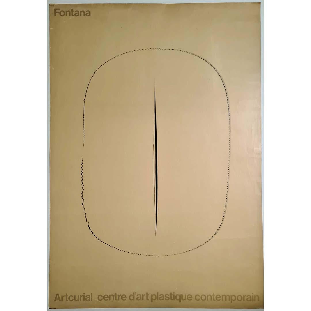 Lucio Fontana - 1977 Original exhibition poster by Lucio Fontana ...
