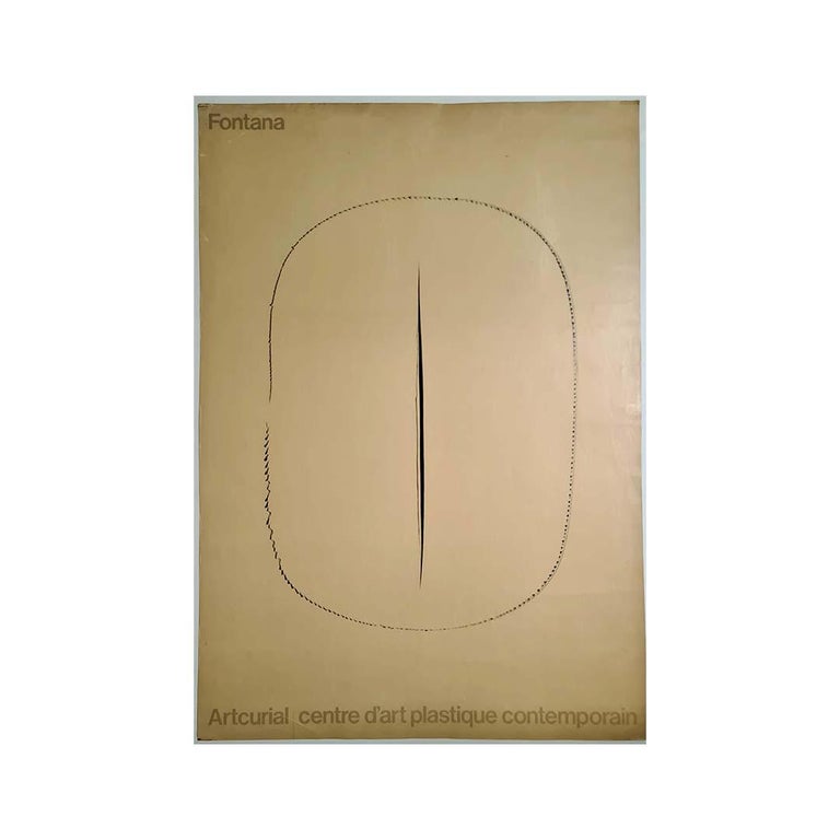 Lucio Fontana - 1977 Original exhibition poster by Lucio Fontana ...