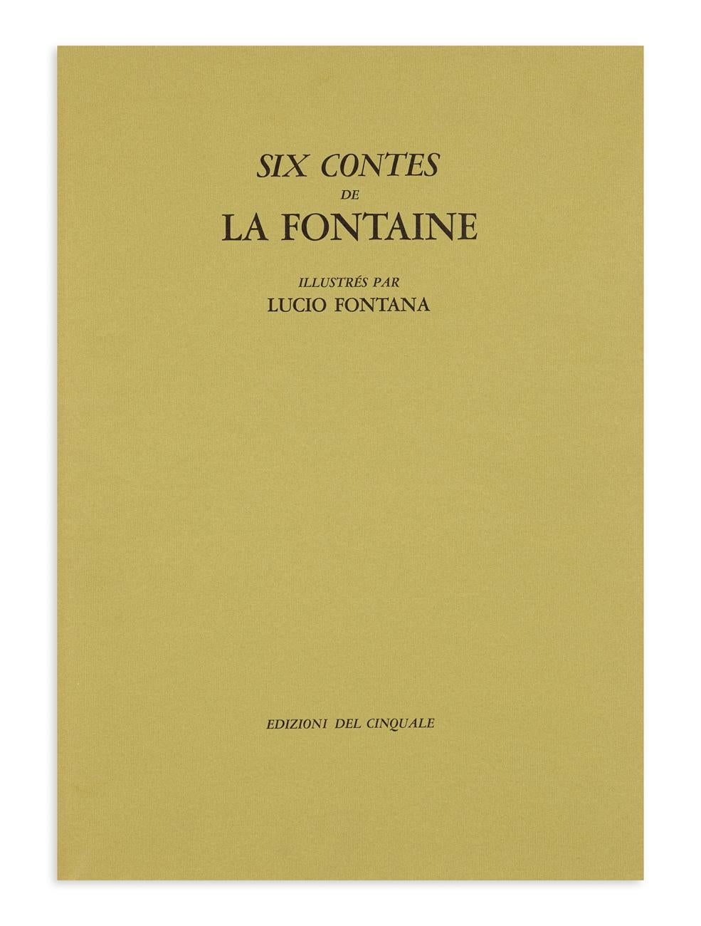 Lucio Fontana - Concetto Spaziale from Six contes de La Fontaine ...