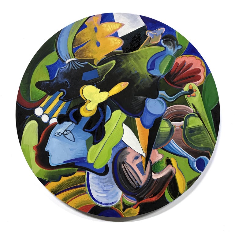 Lucio Pozzi - L'éléphant aveugle du roi et l'enfant universel, abstrait ...