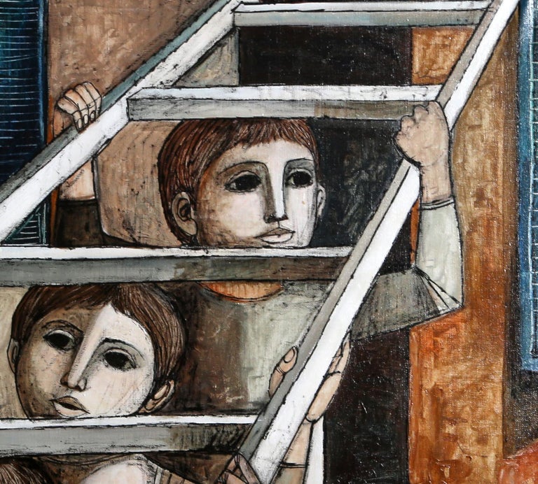 Lucio Ranucci - Ladder, Oil Painting by Lucio Ranucci 1971 at 1stDibs