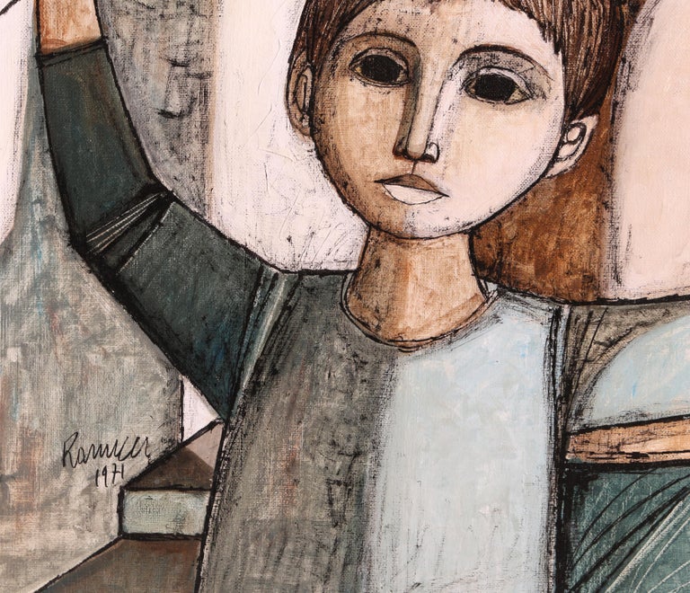 Lucio Ranucci - Ladder, Oil Painting by Lucio Ranucci 1971 at 1stDibs