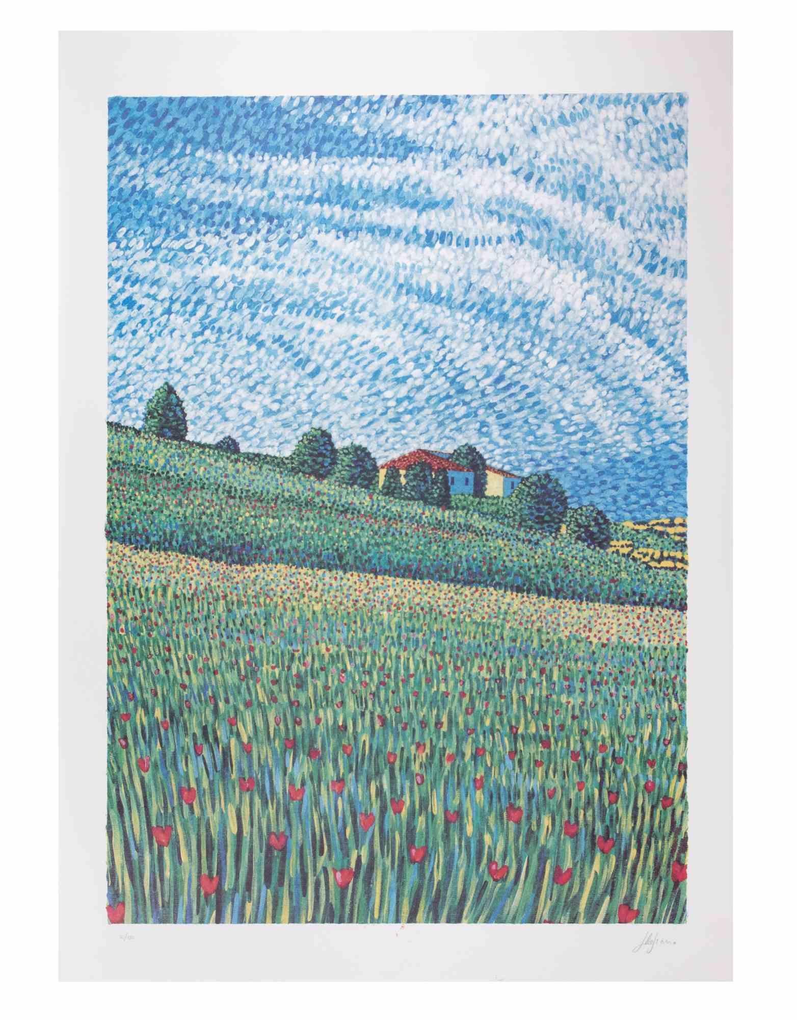 Lucio Rofrano - Countryside - Lithograph by Lucio Rofrano - 1990s For ...
