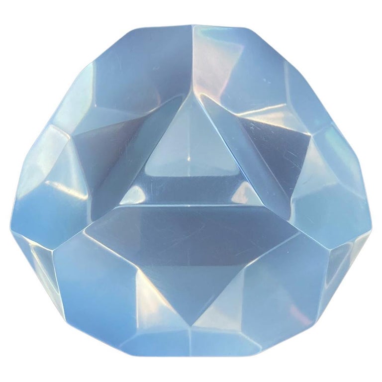 Lucite Abstract Geometric Table Top Sculpture / Paperweight, 1980's For ...