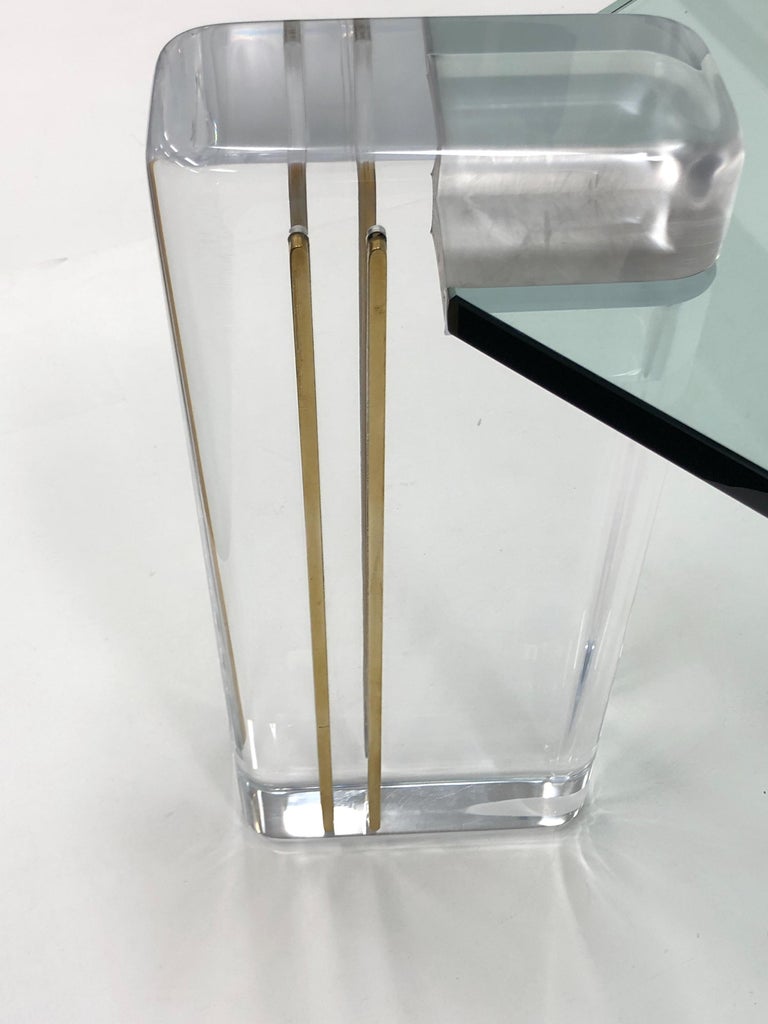 Lucite and Brass Cocktail Table by Karl Springer at 1stDibs | karl ...