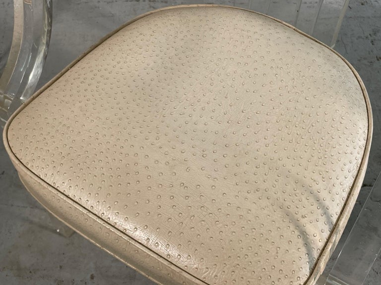 Lucite Art Deco Grotto Shell Back Chairs, Set of 4 at 1stDibs