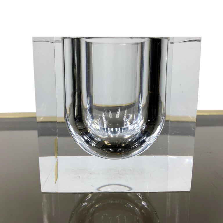 Lucite Art Sculpture Box Paperweight by Team Guzzini, 1970s, Italy at ...