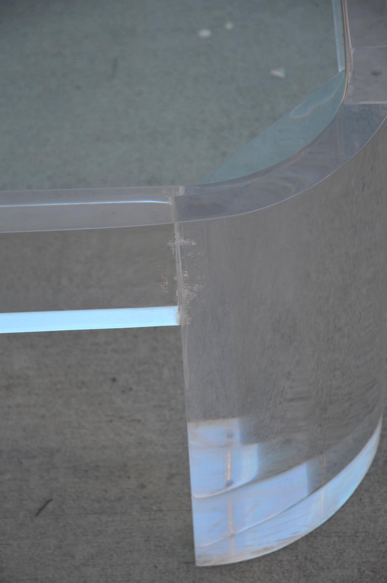 Lucite Coffee Table by Les Prismatiques at 1stDibs