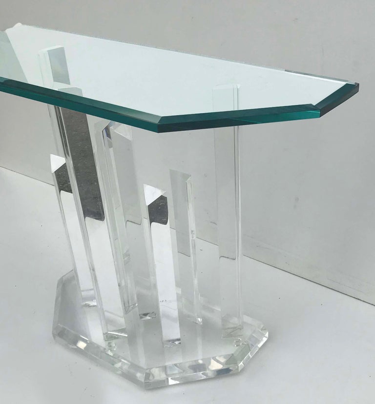 Lucite Console For Sale at 1stDibs