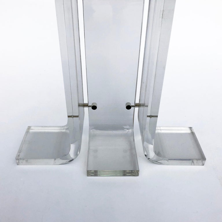 Lucite Console Table 1970s Hollywood Regency Vintage Acrylic Perspex ...