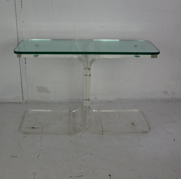 Lucite Console Table at 1stDibs