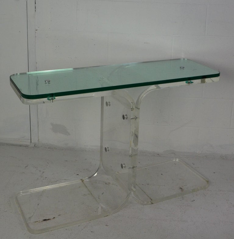 Lucite Console Table at 1stDibs