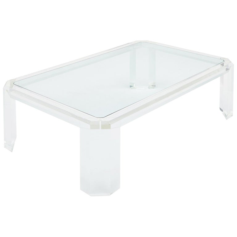 Lucite French Vintage Coffee Table at 1stDibs