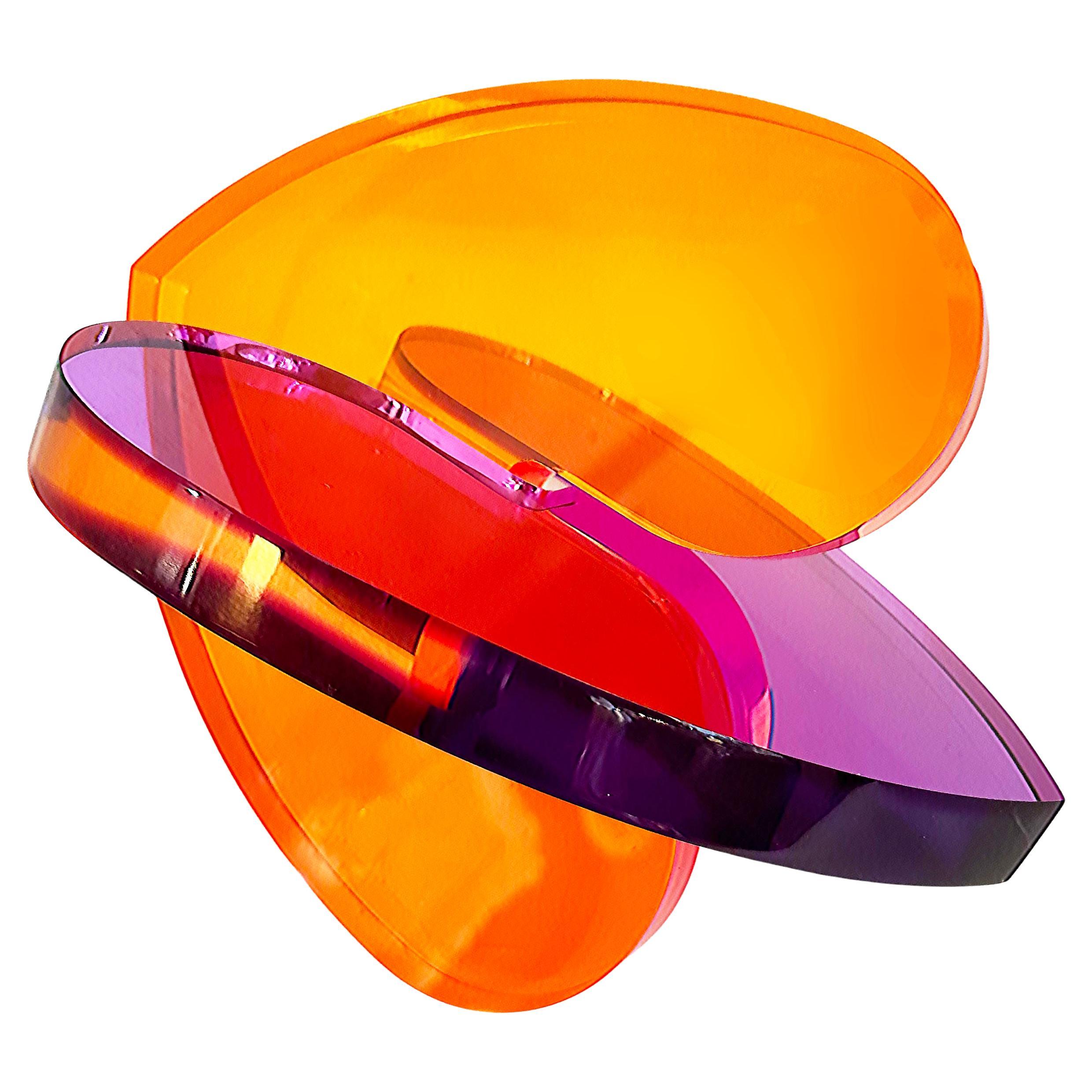 Lucite Interlocking Hearts Sculpture by Michael Gitter Available in ...