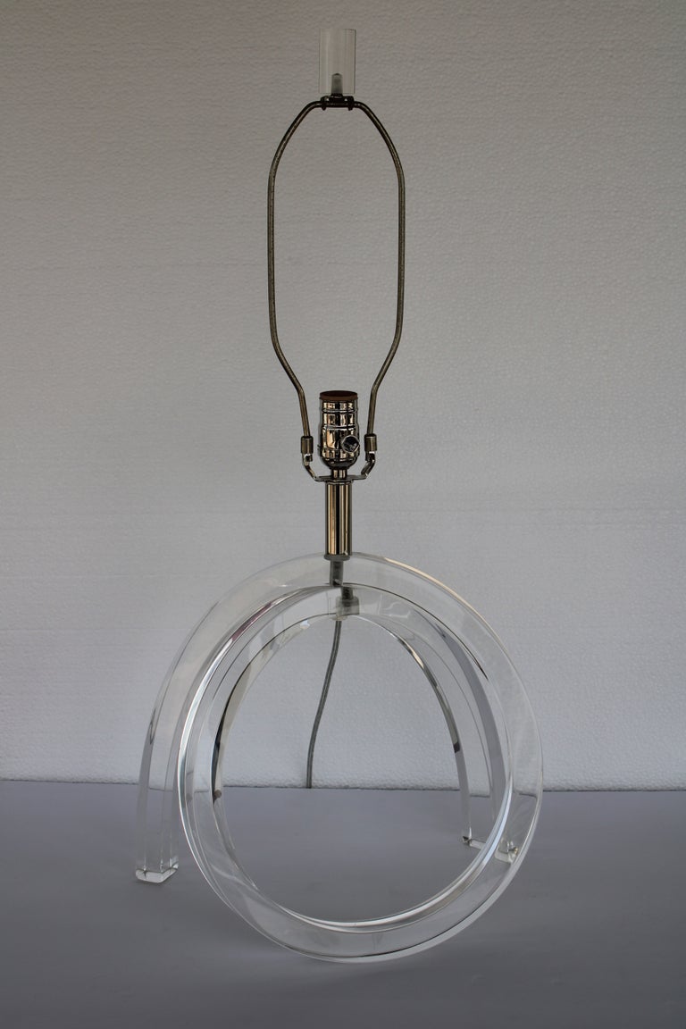 Lucite Lamp Attributed to Astrolite for the Ritts Company, Los Angeles ...